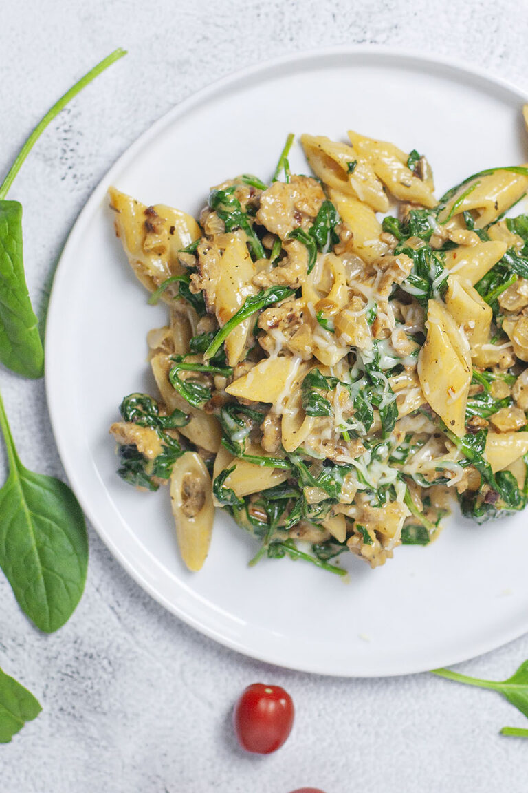 Pasta met venkel, spinazie en kipgehakt. – Eten met Danielle