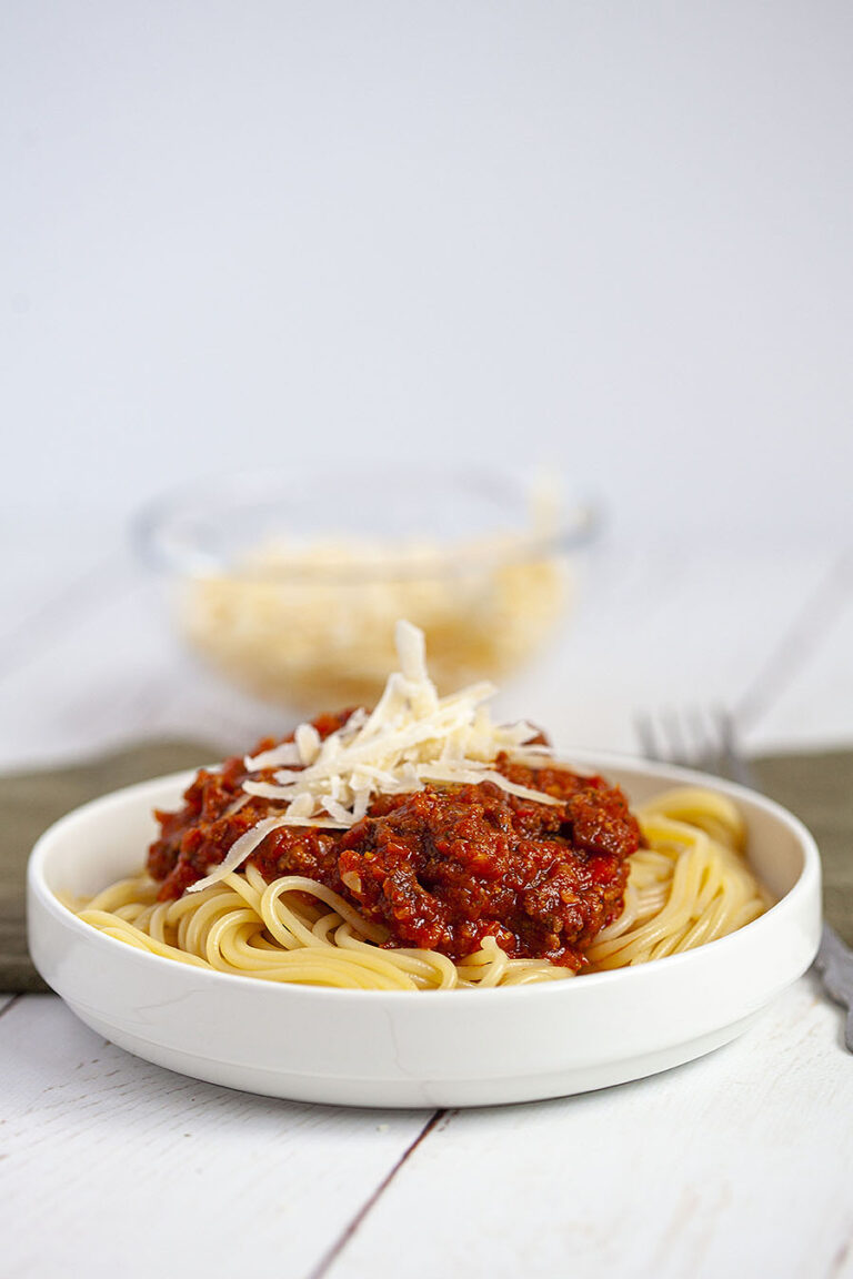 Spaghetti bolognese.
