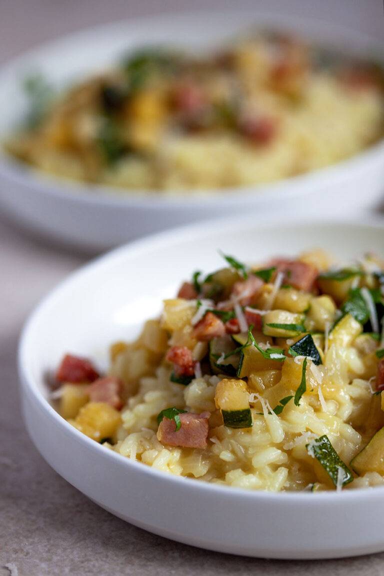 RISOTTO MET COURGETTE & SPEKJES. – Eten met Danielle